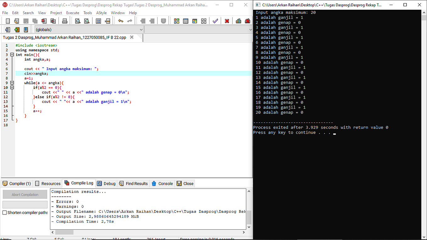Tugas 6 Dasar Pemrograman - Muhammad Arkan Raihan - Medium