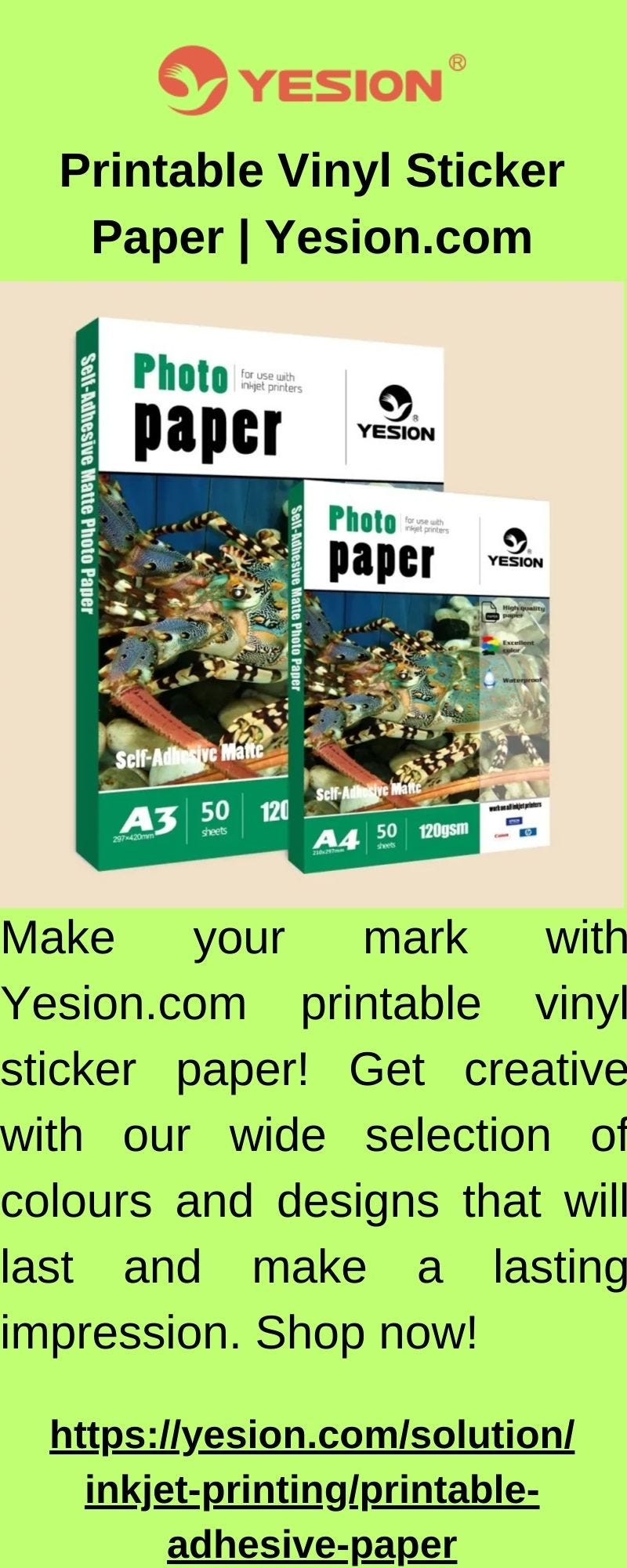 From Imagination to Reality: Printable Vinyl Sticker Paper | by yesion ...