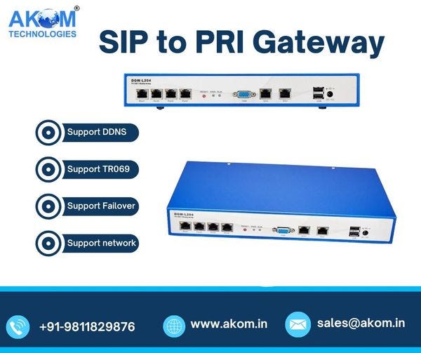 SIP PRI Gateway: Uniting Traditional and VoIP Systems | by AKOM Technologies | Oct, 2024 | Medium