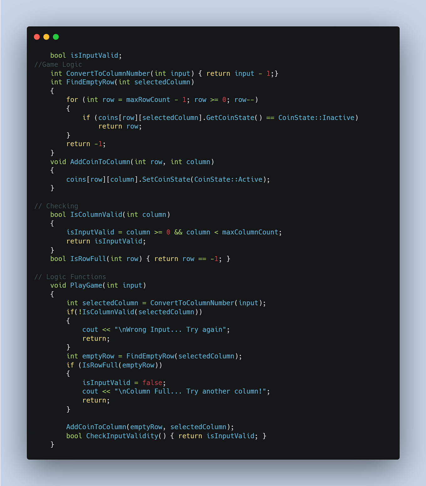Connect-4 Game with CPP — Part 3. How to create a Connect-4 game with ...