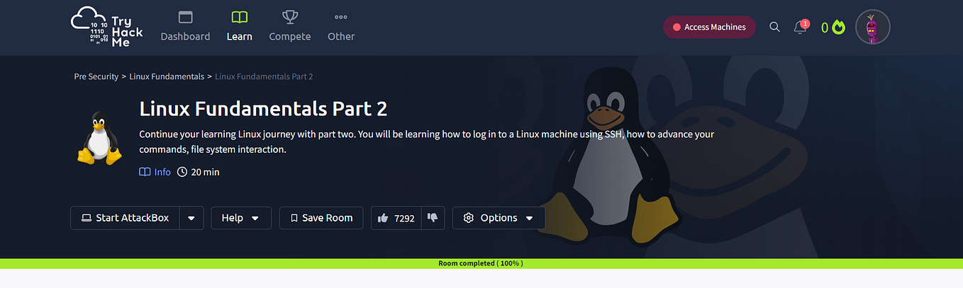 Linux Fundamentals Part 1. This is the first room in the module… | by Yashaswini G | May, 2024 ...