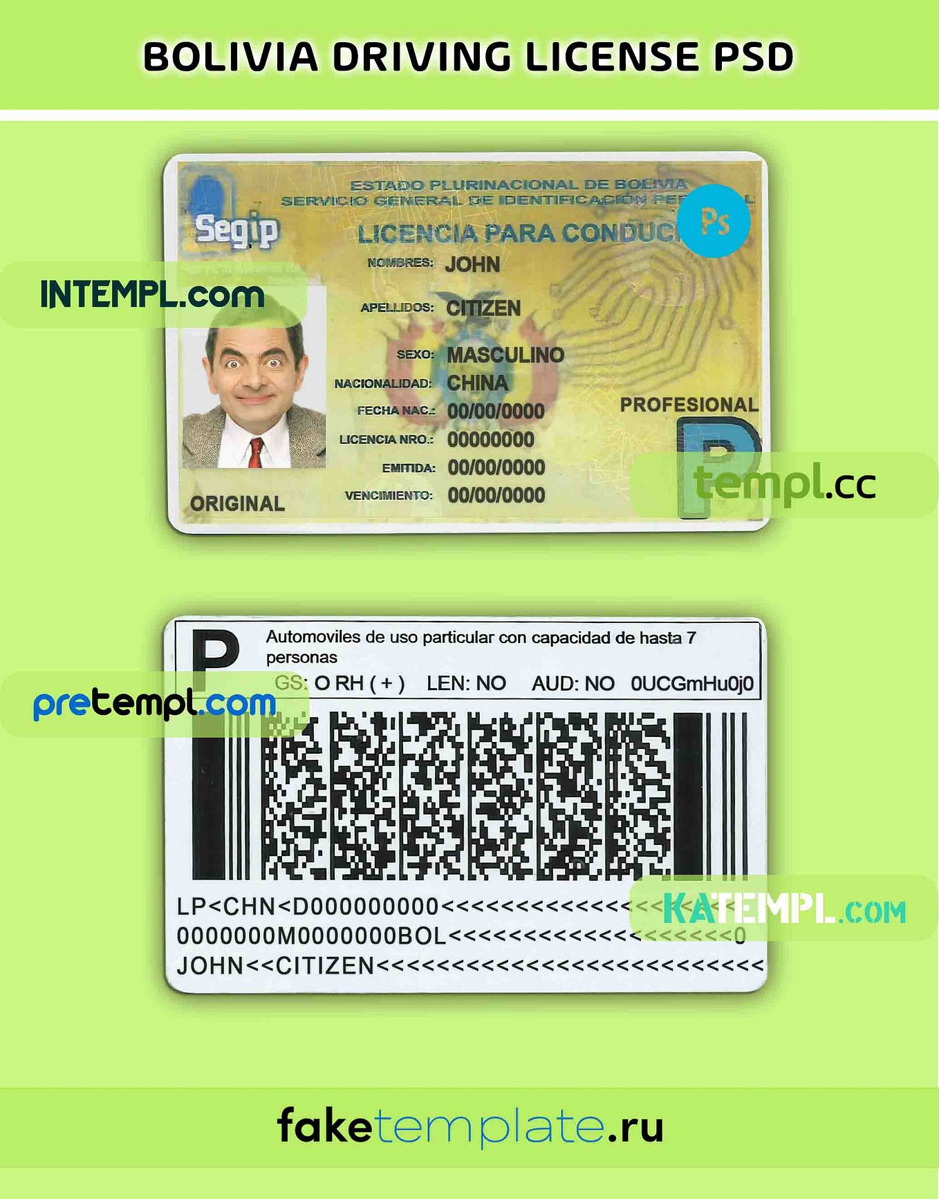 Brazil (Rio Grande do Sul) driving license PSD download template | by ...