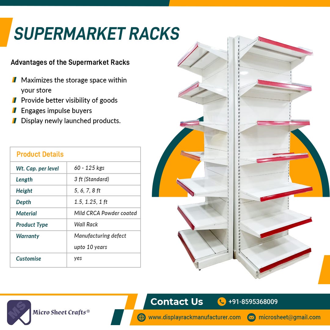 What is Supermarket Rack?. A supermarket rack is a type of… | by Micro Sheet Crafts (India ...