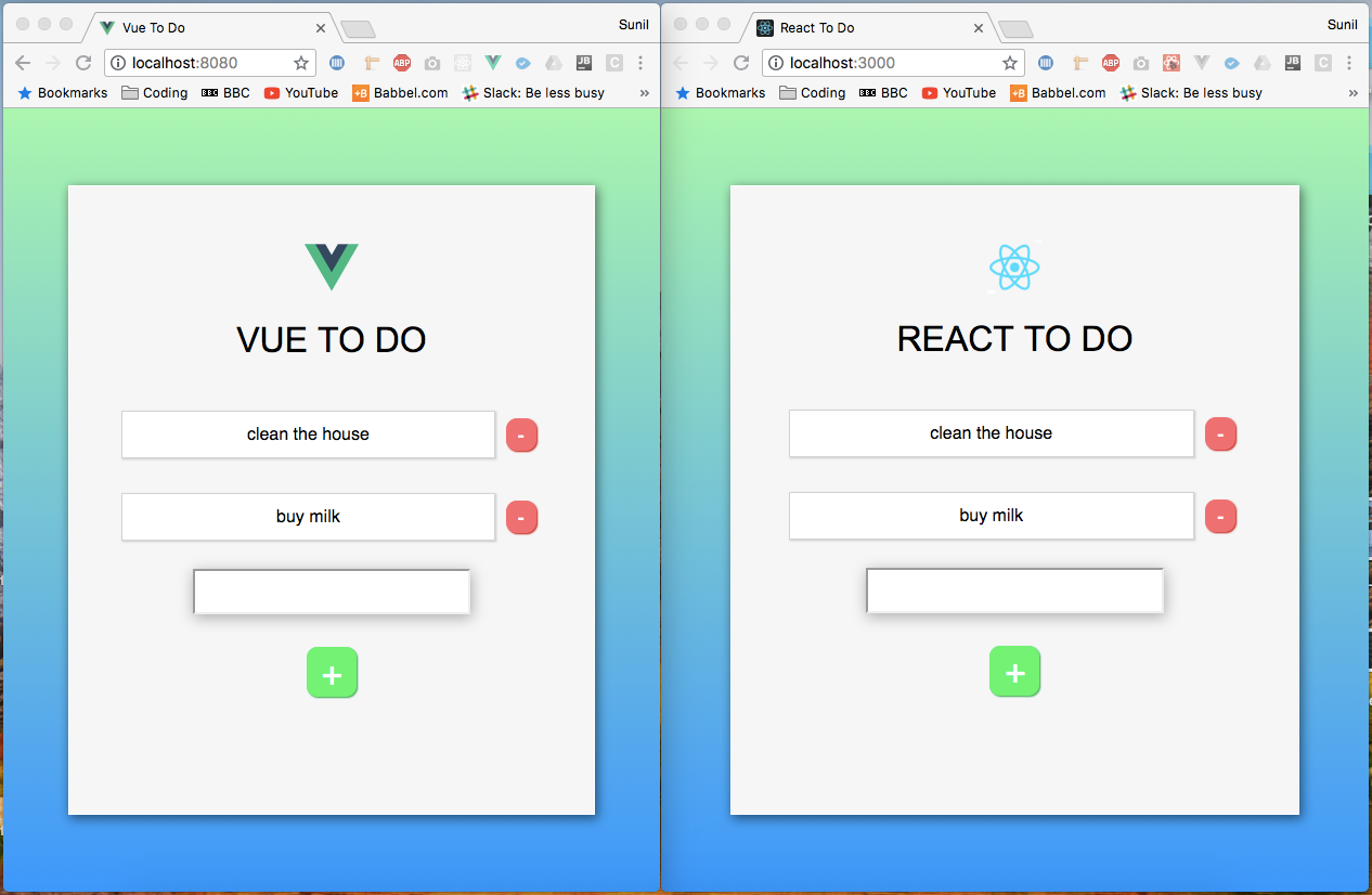 I created the exact same app in React and Vue. Here are the differences. [2020 Edition] | by ...