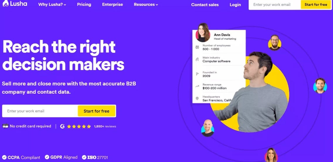 What is Lusha?. Lusha is a sales intelligence software… | by Fozzie ...
