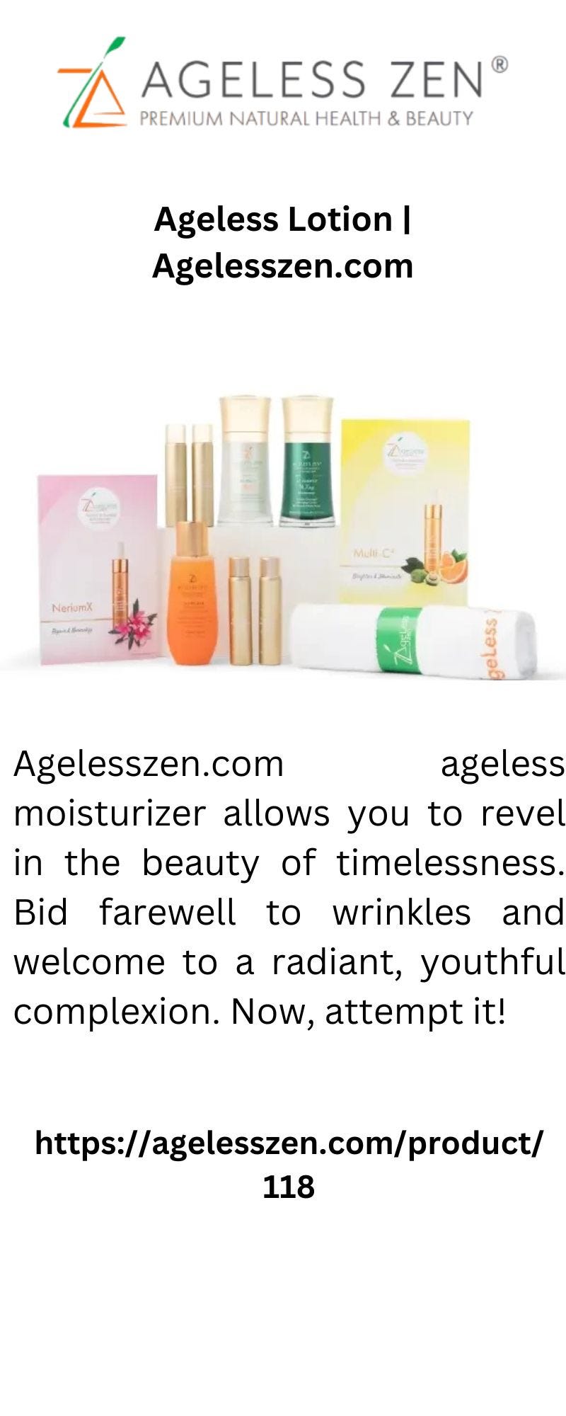 Ageless Nutrition Vitamins | Agelesszen.com - Ageless Zen - Medium