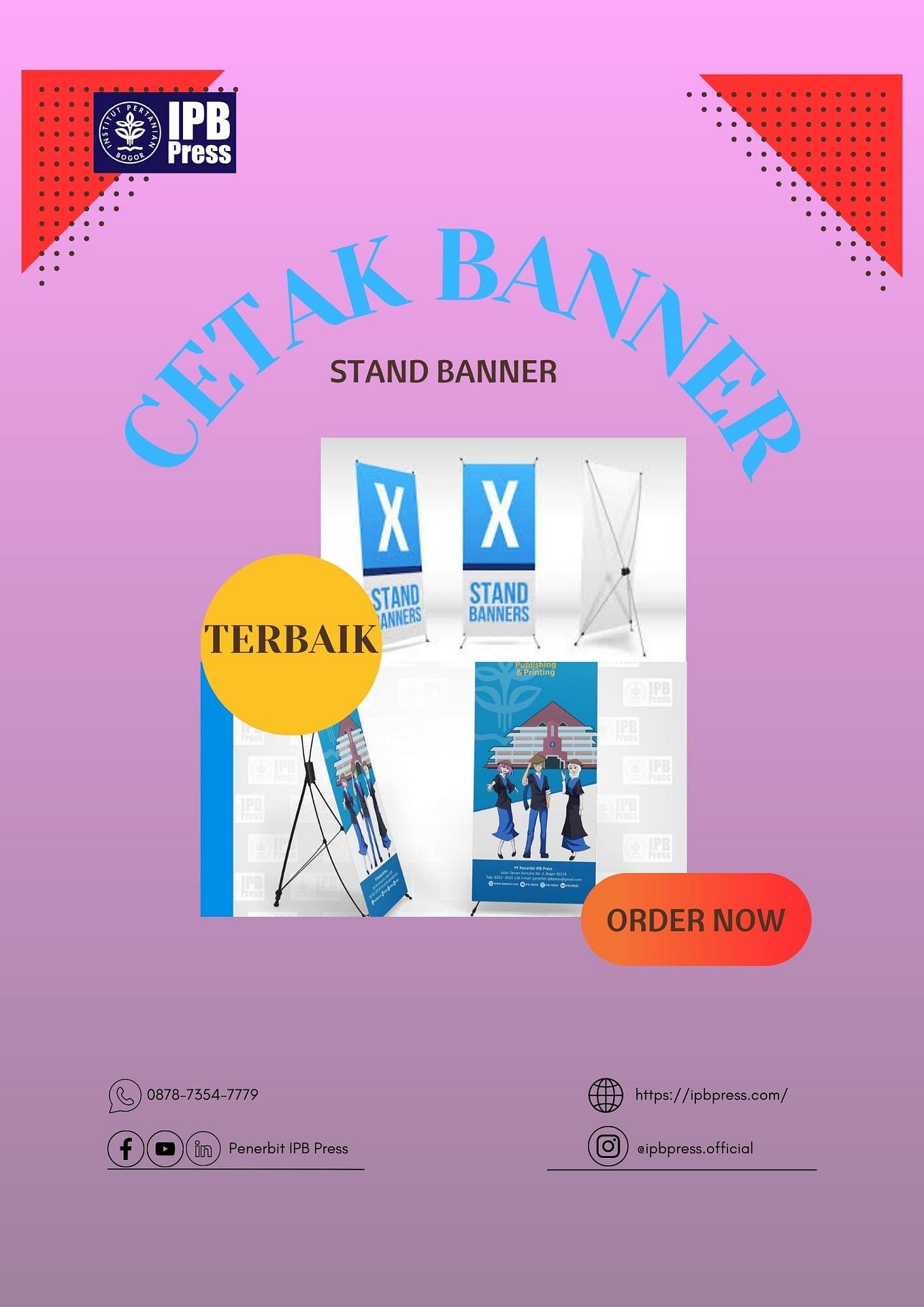 TERBAIK !!! WA 0878–7354–7779, CETAK BANNER STAND - cetak buku - Medium
