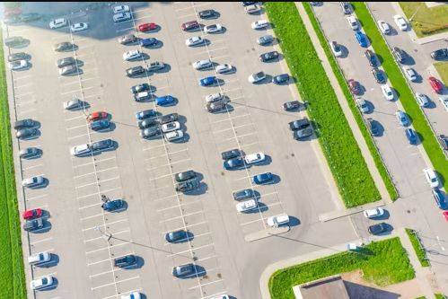 Parking Lot Line Striping — Warehouse Floor Markings - Thesuperstripers ...