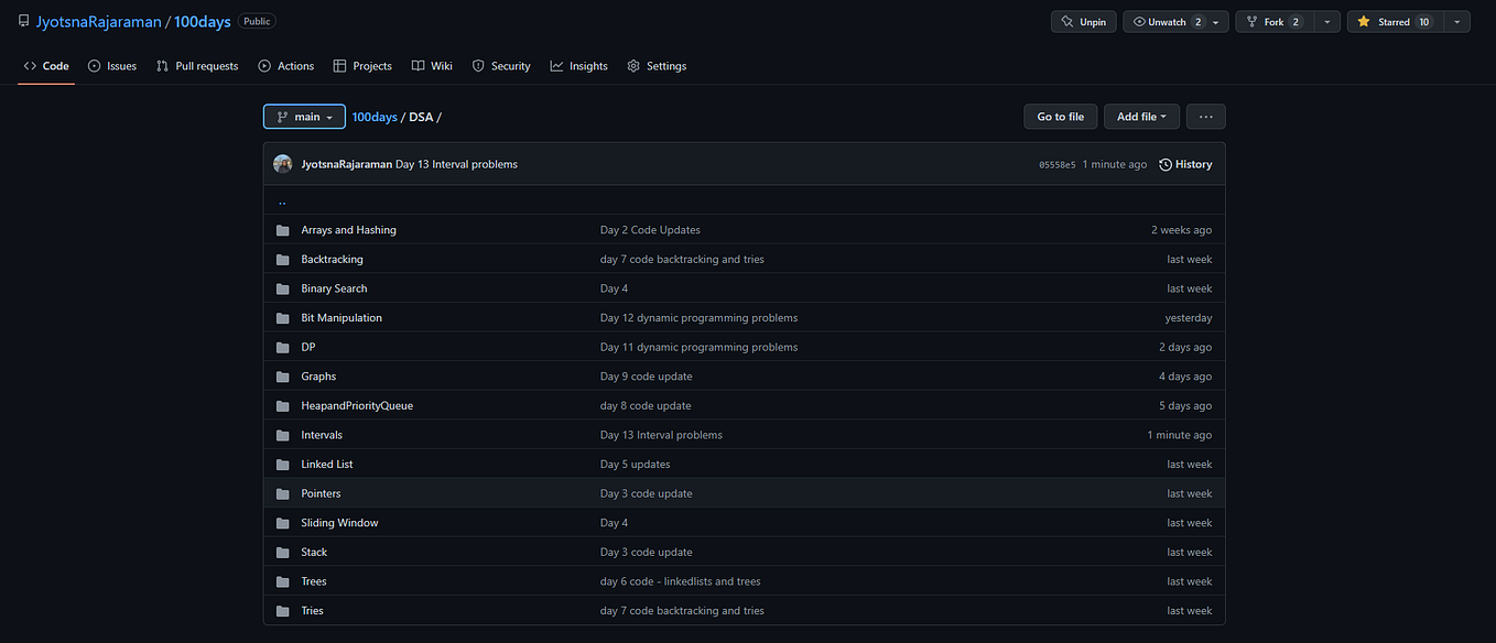 Building a GitHub account x 100 days of code: Day 11 | by Jyotsna Rajaraman | Towards Dev