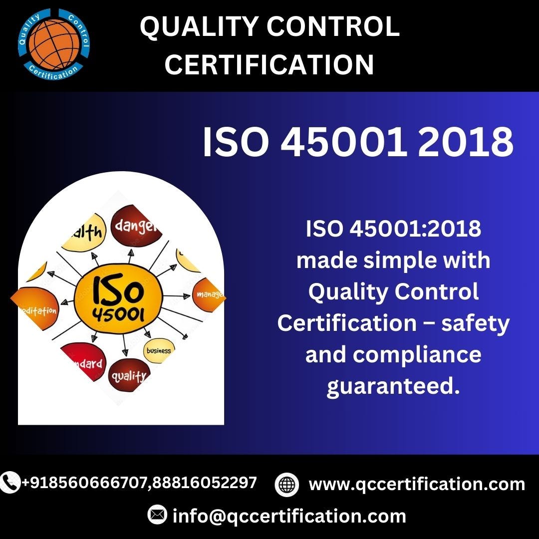 ISO 45001:2018 certification | QC Certification - Vaibhav Aggarwal - Medium