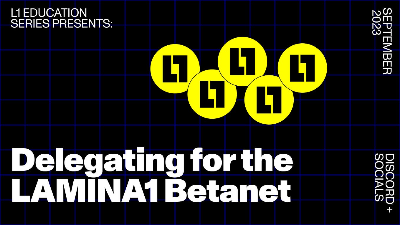 LAMINA1 Quick Start Guide: How to Get L1 Betanet Test Tokens | by ...