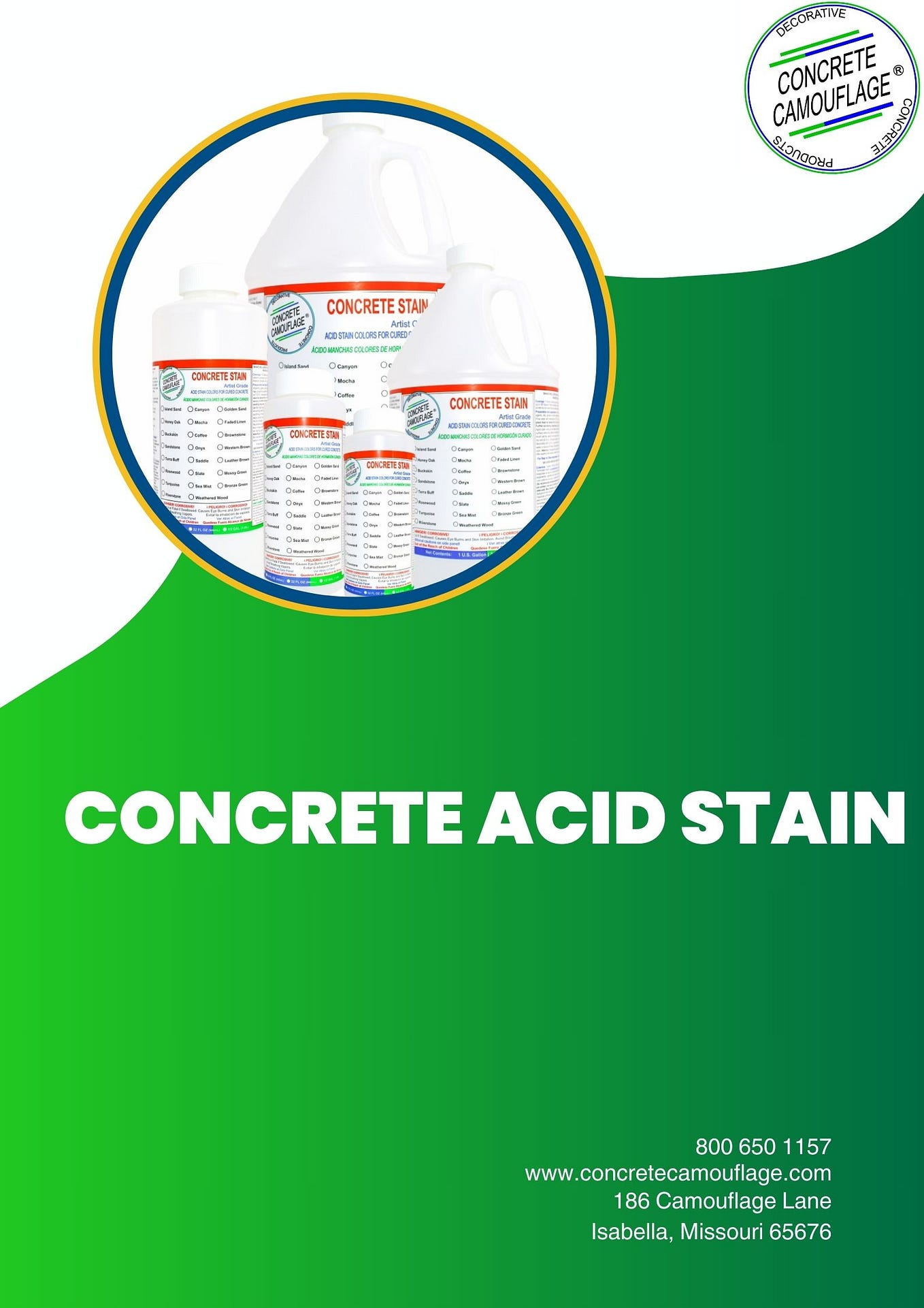 Concrete acid stain - Concrete camouflage - Medium