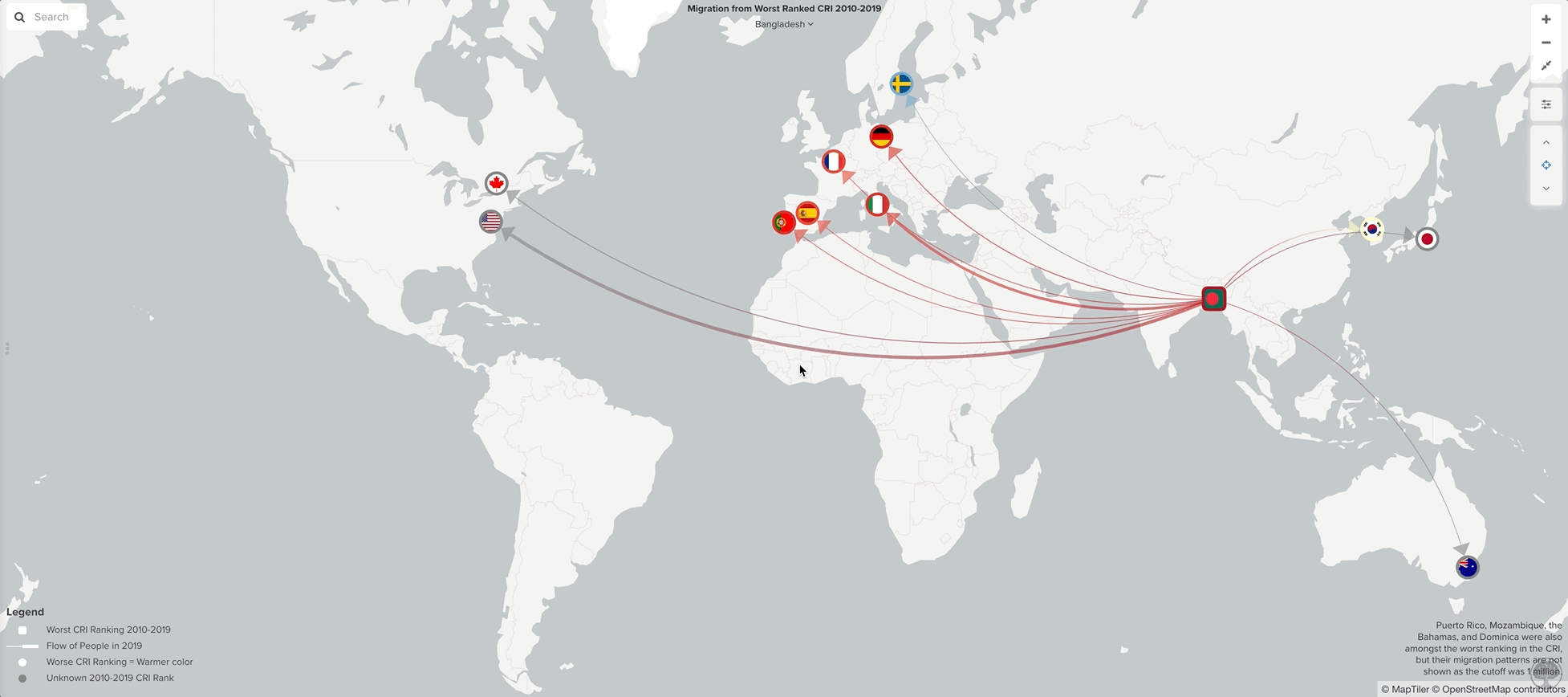 Migration Of People Map