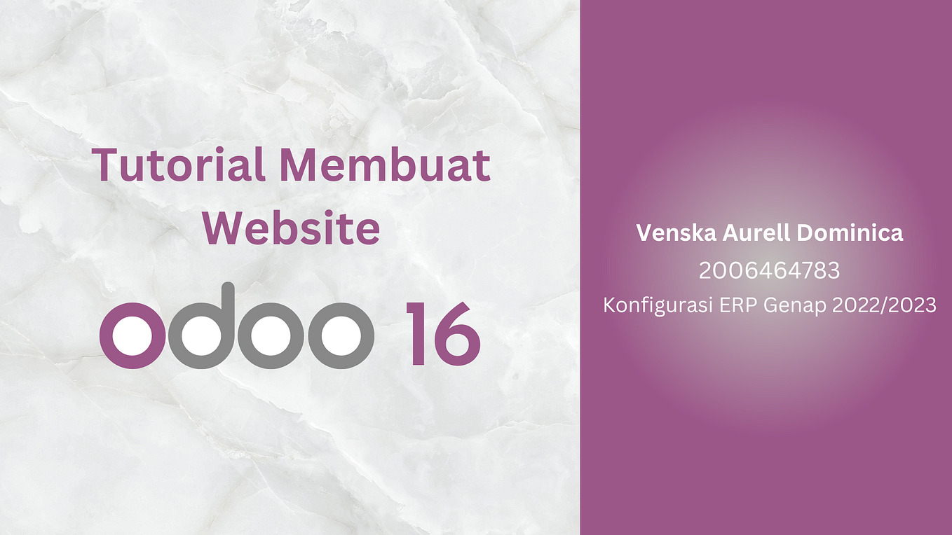 Tutorial Penggunaan Modul Website dan eCommerce pada Odoo 16 | by Venska Aurell Dominica | Medium