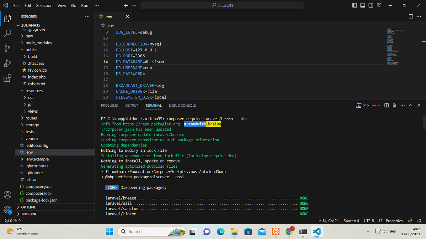 Migration dan Blad Templates Laravel | by Zuliana | Medium