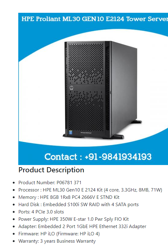 HPE Proliant ML350 Gen10 4214 12C 8SFF Tower Server | by Ravikanth | Jul, 2024 | Medium