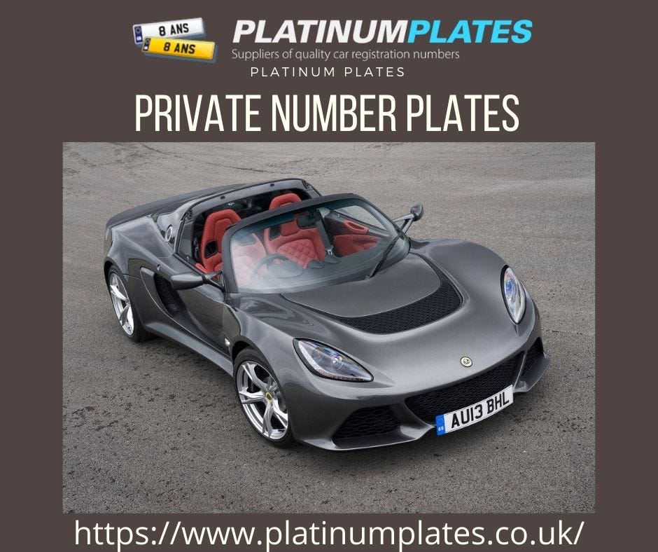 Learn some essential benefits of customised number plates - Platinum ...