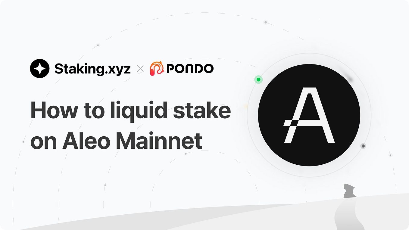 Intro to Aleo staking. Learn about how staking functions on… | by JK | Apybara | Apybara | Medium