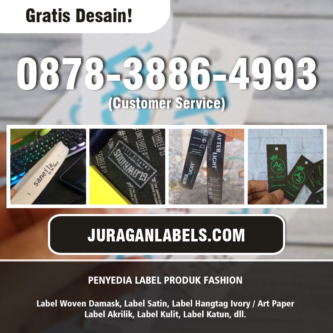 FREE DESAIN 087838864993 Label Satin | by Cetakhangtagjakarta | Medium