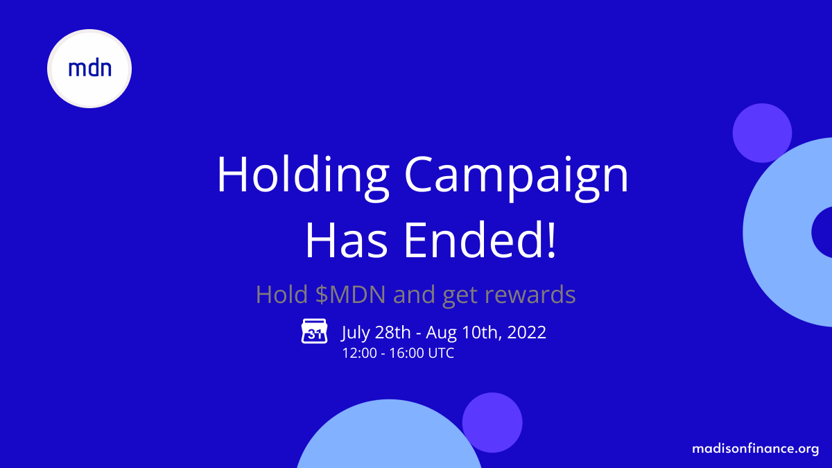 Airdrop Campaign Has Ended — Madison Social Event | by Madison Finance ...