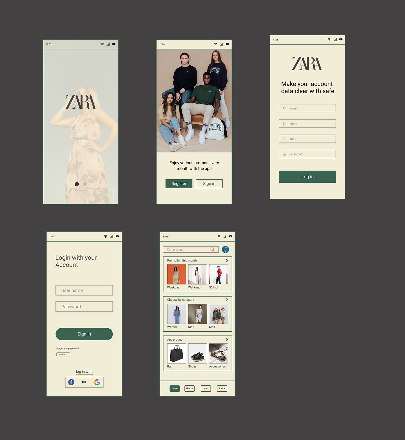 Redesign Zara app ( hight fidelity-parth two ) | by Meiske R | Medium