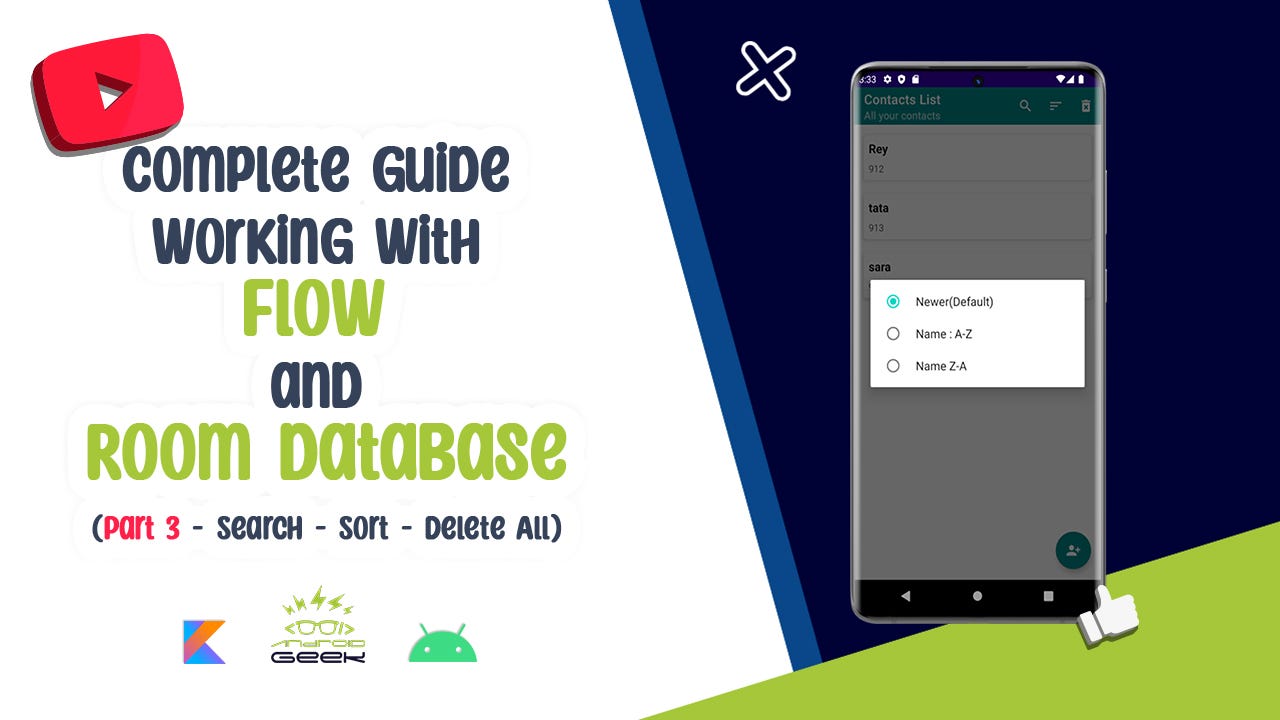 How to use Flow with Room Database (Complete Guide — Part 4) | by Rey | AndroidGeek.co | Medium