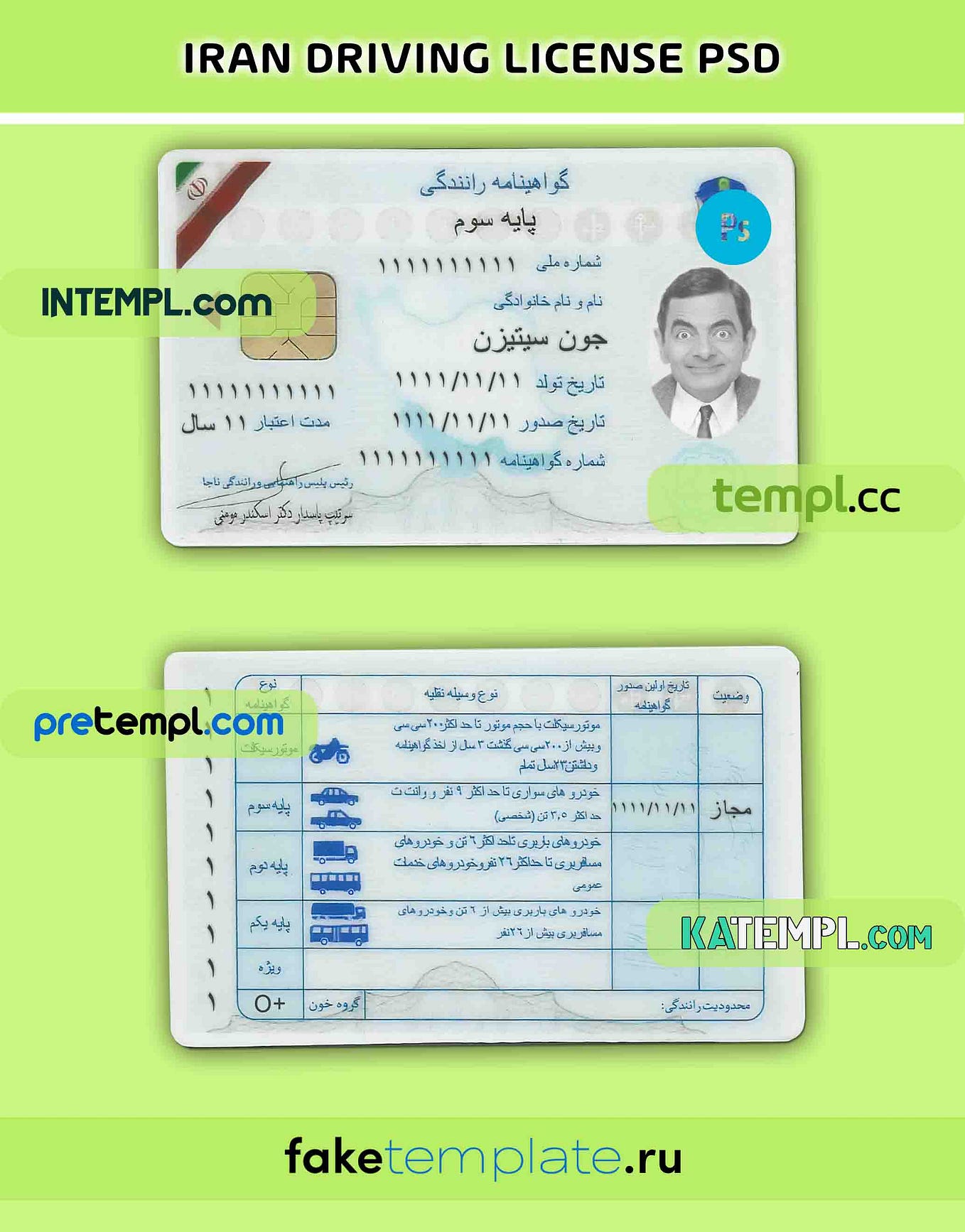 Guatemala driving license PSD download template | by Intempl | Medium