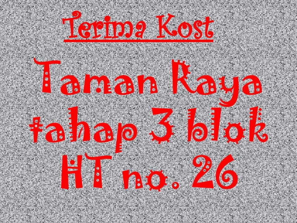 Cari Rumah Kost di Batam Taman Raya 3 HT 26 | by kost batam centre ...