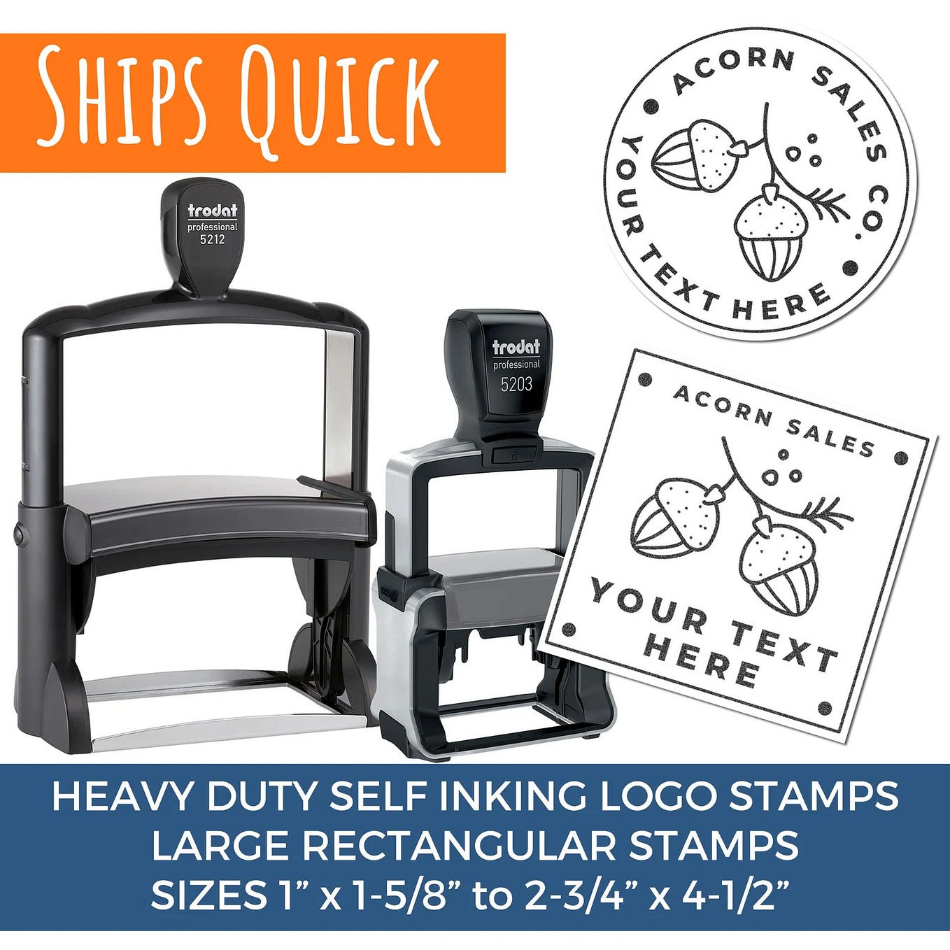 Corrected Rubber Business Office Stock Stamp | Acorn Sales | by Acorn ...