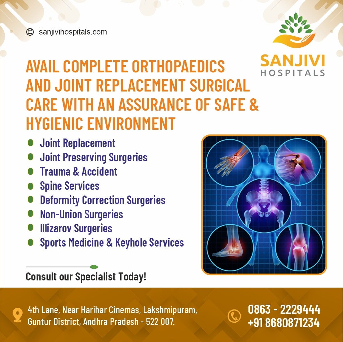 Joint Replacement Doctor in Guntur - Sanjivi Hospitals - Medium