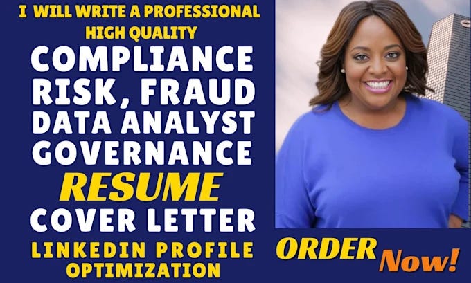 I will write compliance, governance, risk, fraud, GRC, Tech, IT and ...