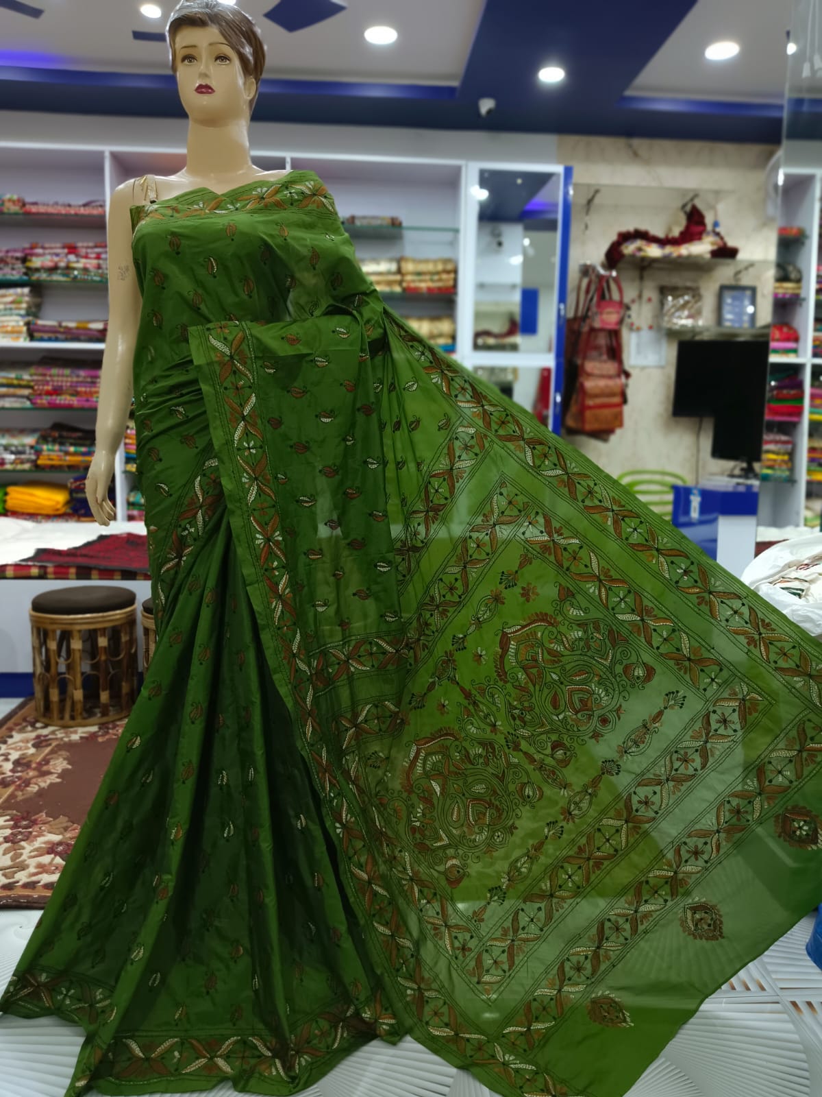 Buy Kantha Stitch Sarees Online:Floral Prints from Kantha Queen: Why ...