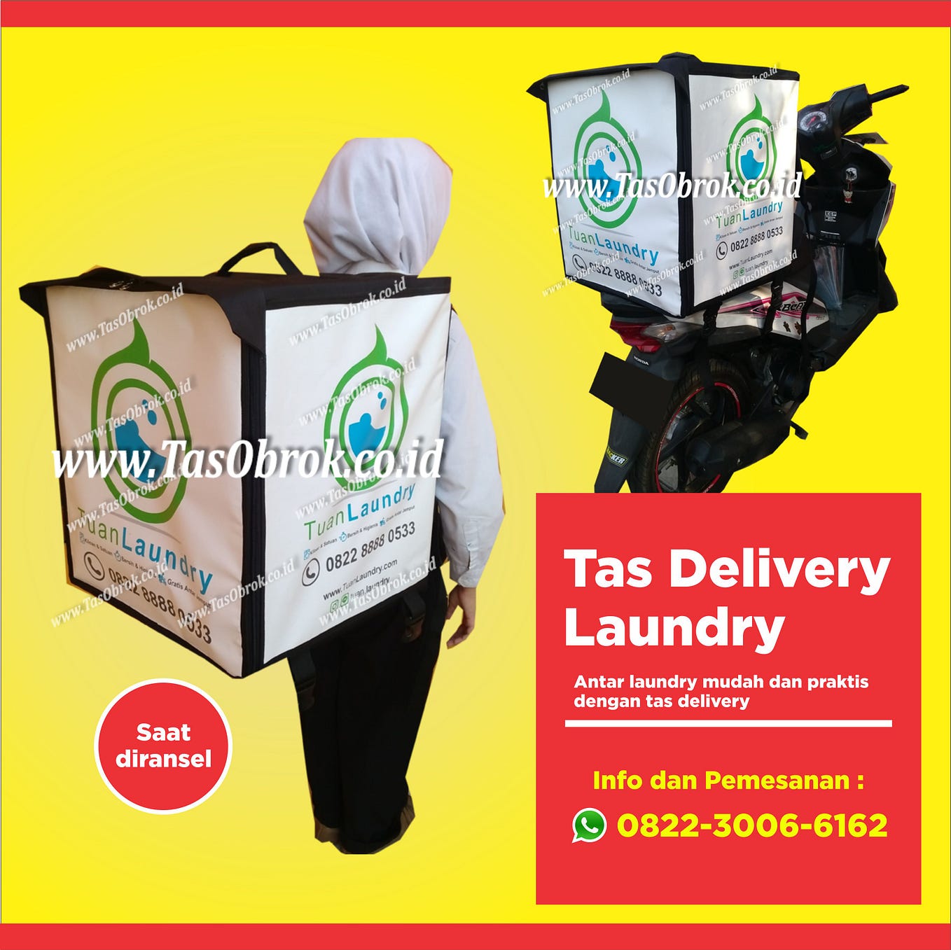 Box Pesan Antar Bandung, Harga tas delivery makanan Bandung, Tas Ransel ...