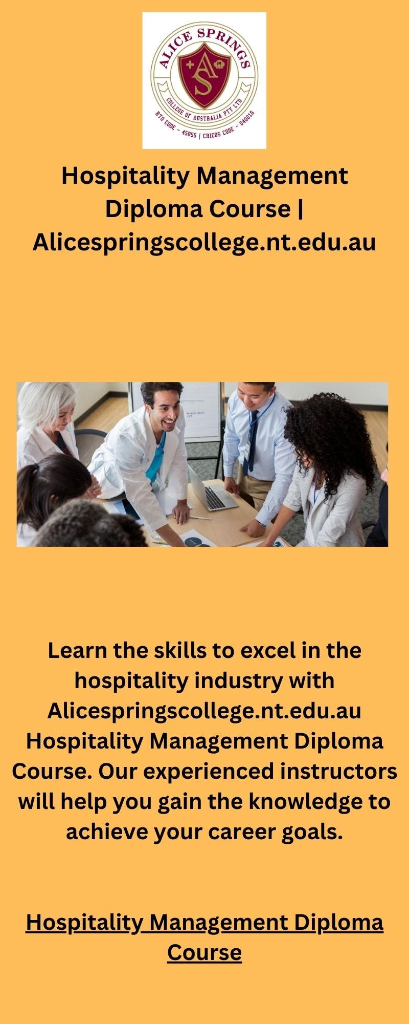 Hospitality Management Basics Certificate | Alicespringscollege.nt.edu ...