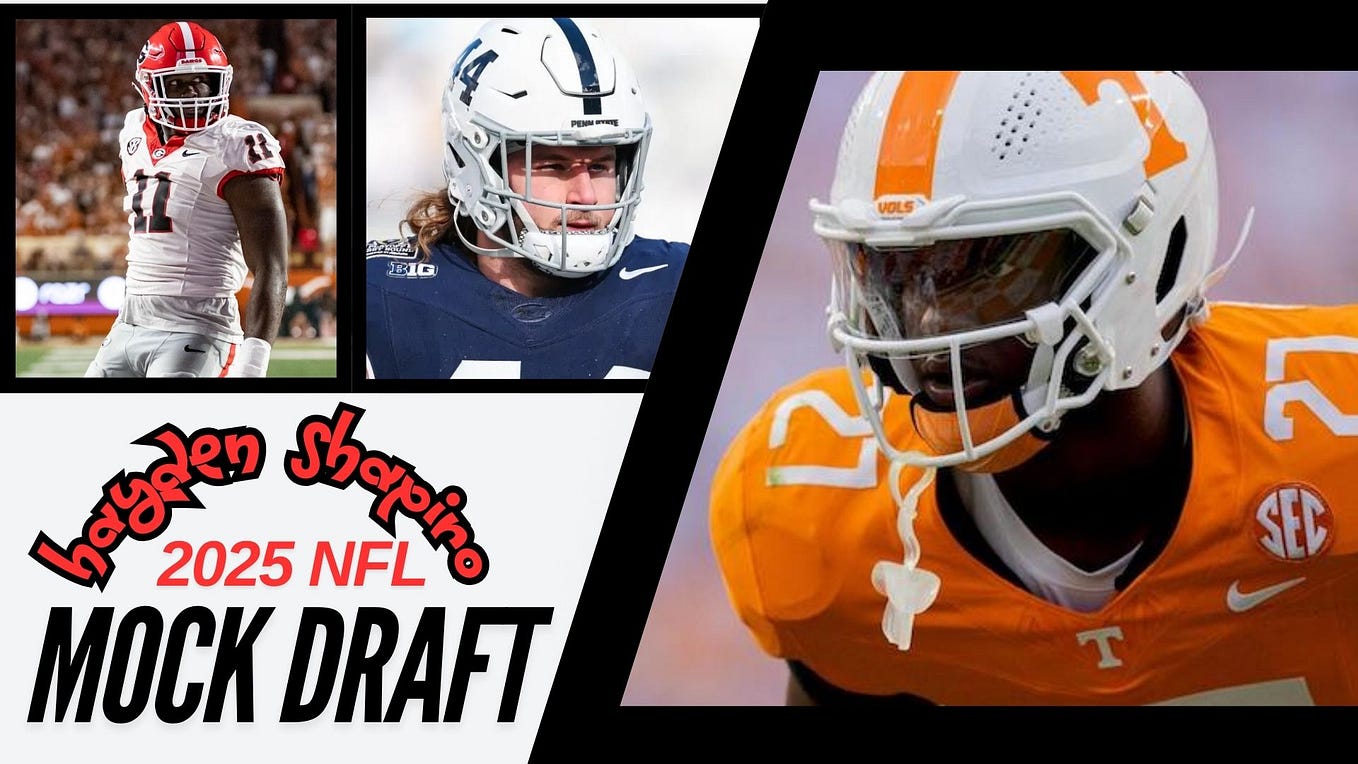 2025 NFL Mock Draft 3.0. By Hayden Shapiro | by Hayden Shapiro | Feb, 2025 | Medium
