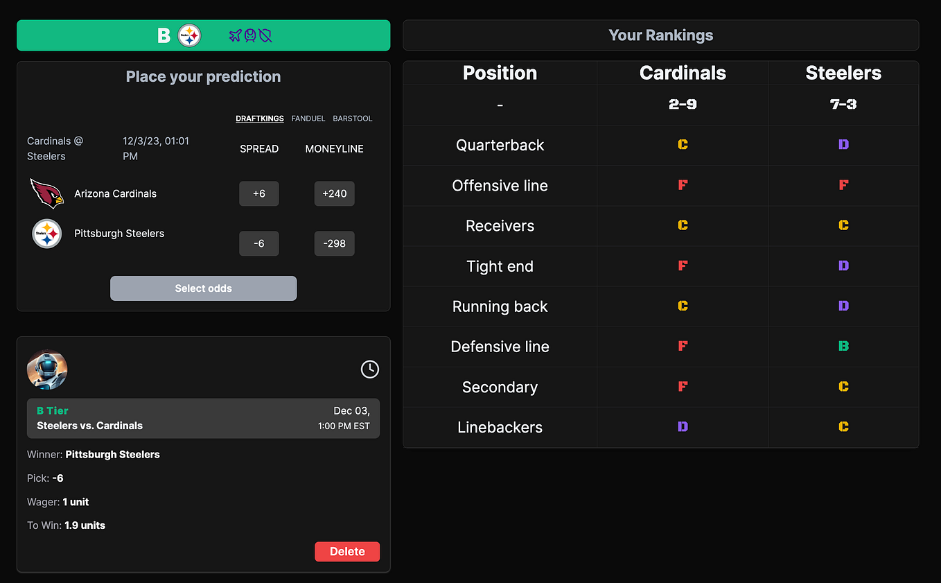 NFL week 10 Top 3 Picks by Gameday ai | by Gameday ai | Medium