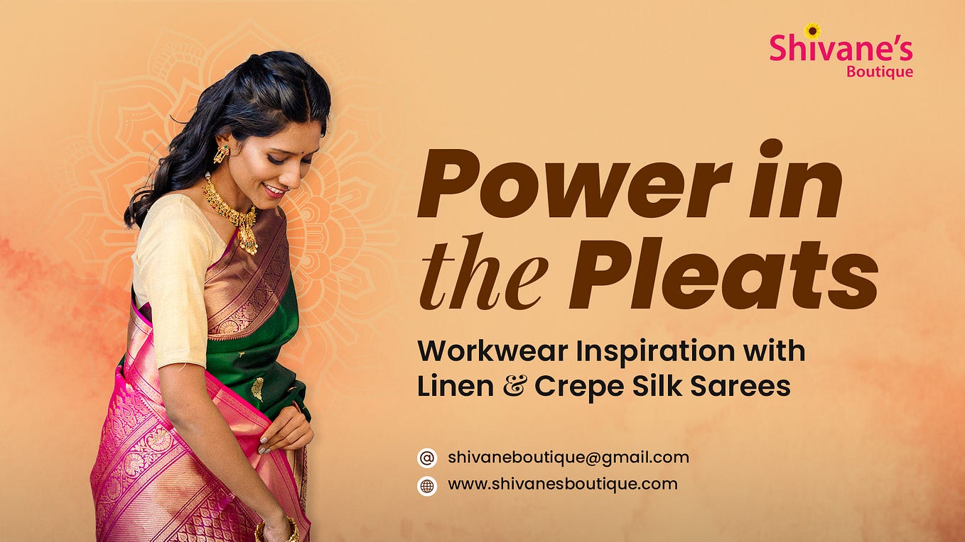 Silk Beyond the Basics: Tussar, Crepe & Parsi Work Sarees | by Shivanes ...