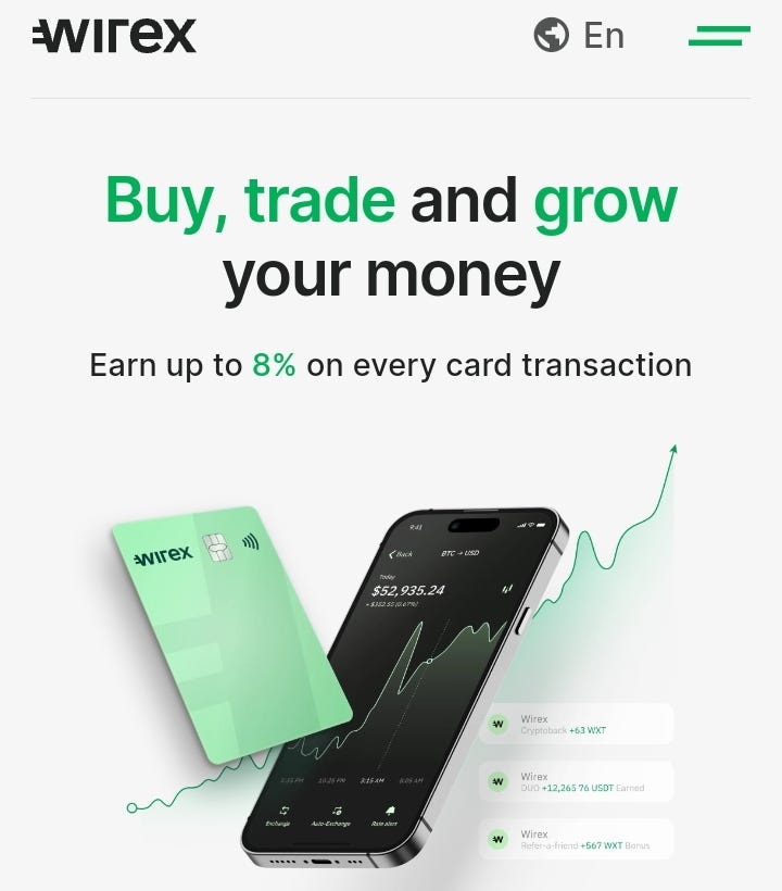 Wirex card The ultimate solution for spending crypto and stablecoins. With Wirex, you can enjoy ...