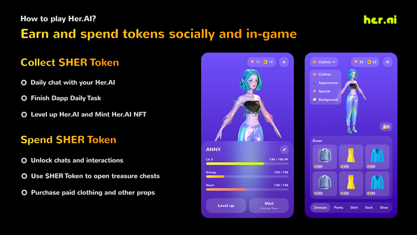Her.AI WEB3.0 Beta introduction phase1 | by Her.AI | Medium