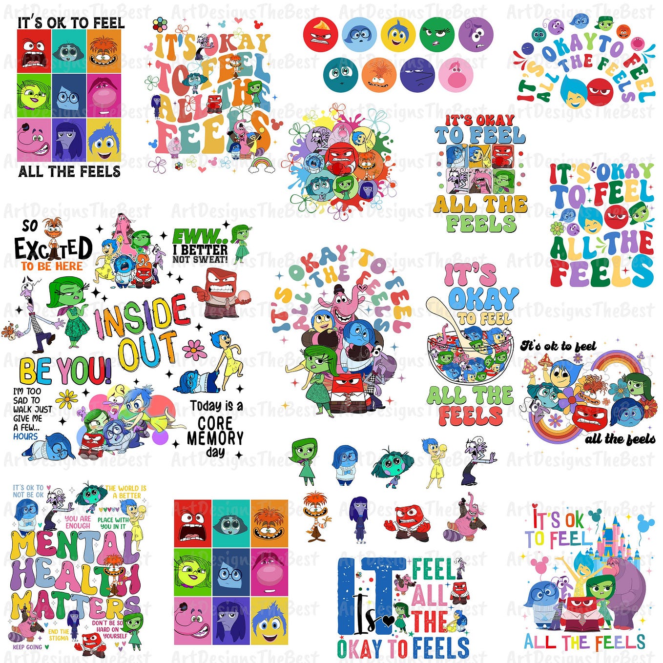 Free Inside Out 2 Character Face Svg Png, Inside Out Shirt Png, Svg For ...