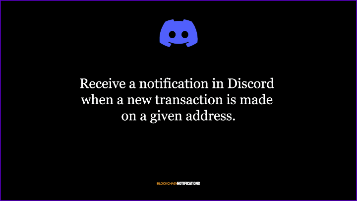 Receive a notification in Telegram when a new transaction is made on a given address in one ...