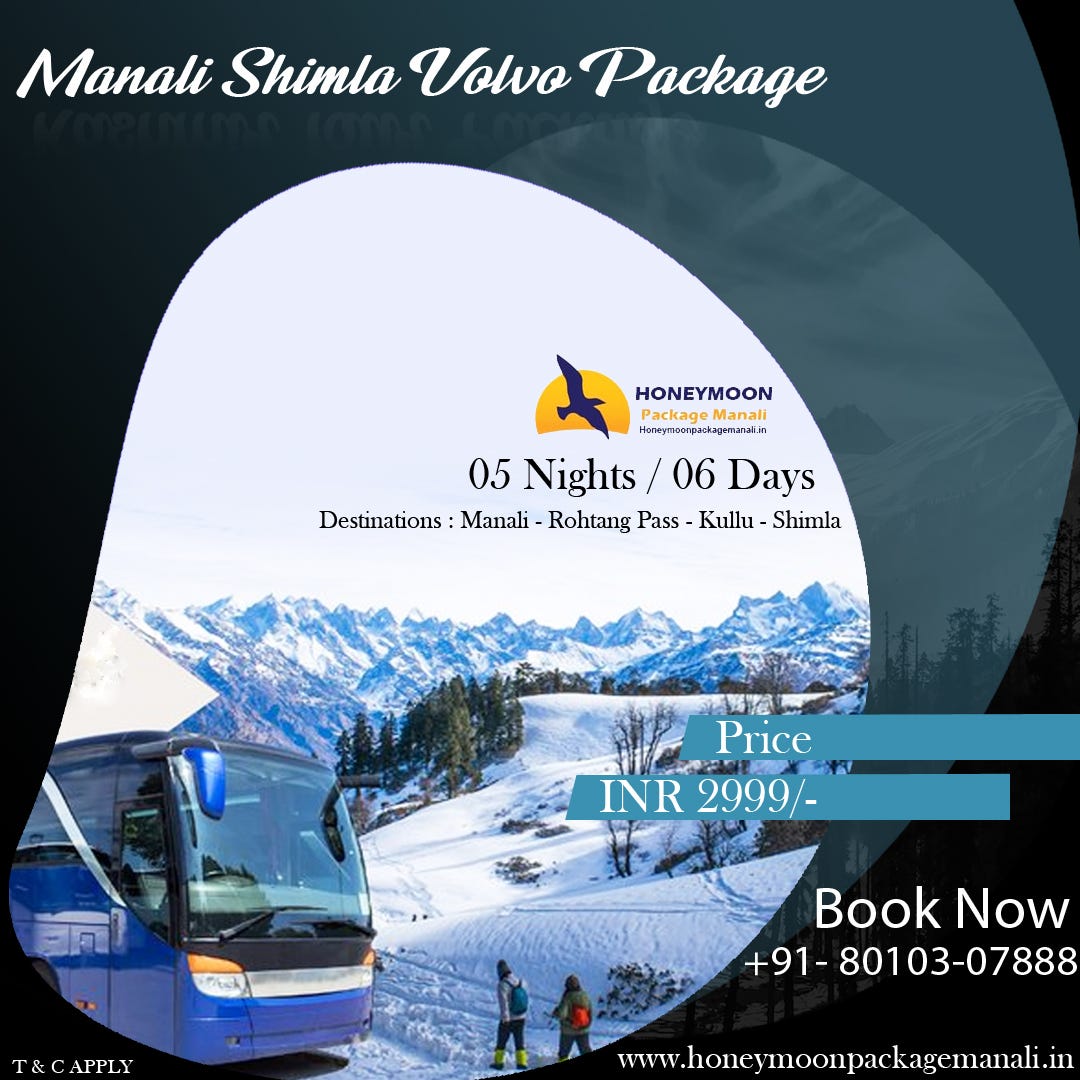 Manali Honeymoon Package. Destinations : Manali — Rohtang Pass —… | by Honeymoon Package manali ...