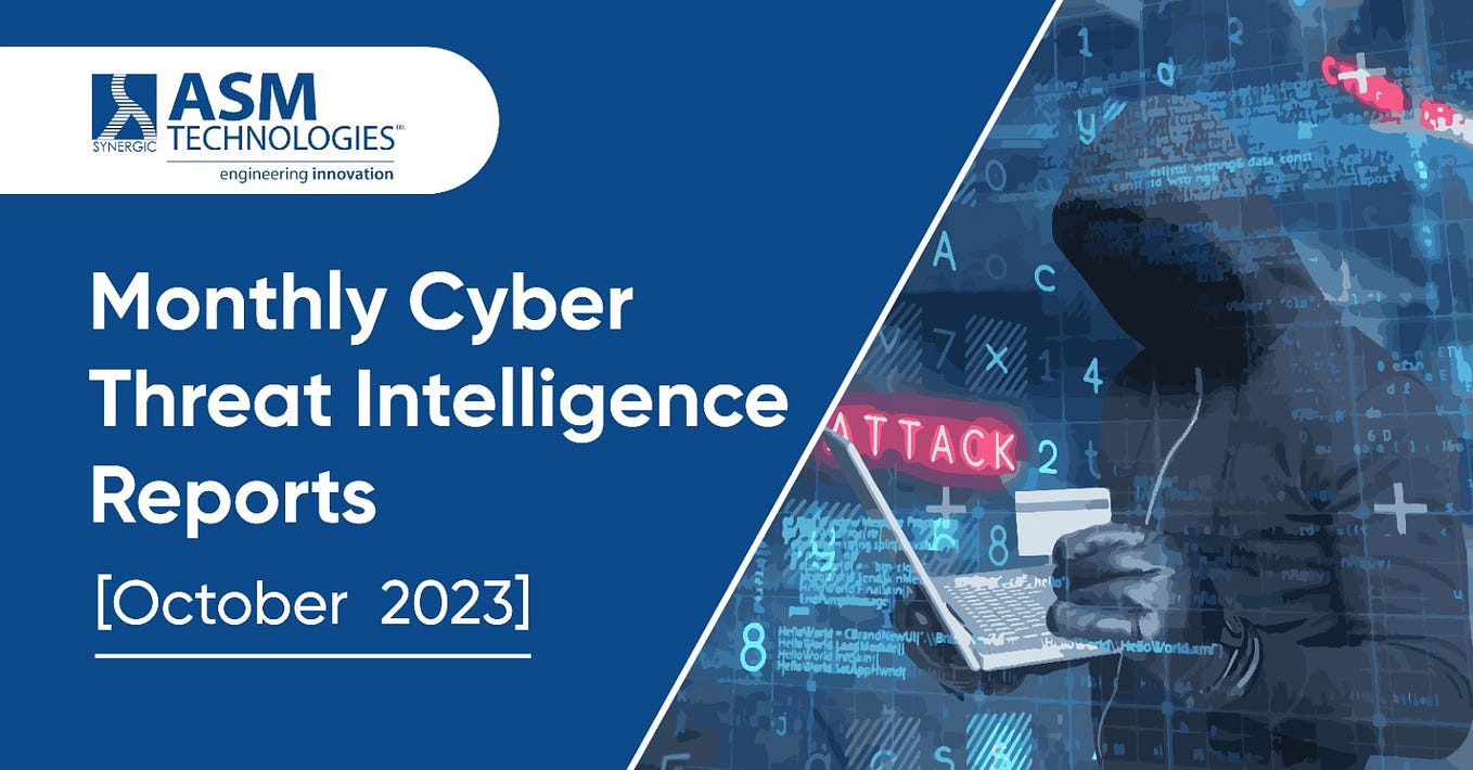 Monthly Cyber Threat Intelligence Reports | by ASM Cybersecurity | Dec, 2023 | Medium