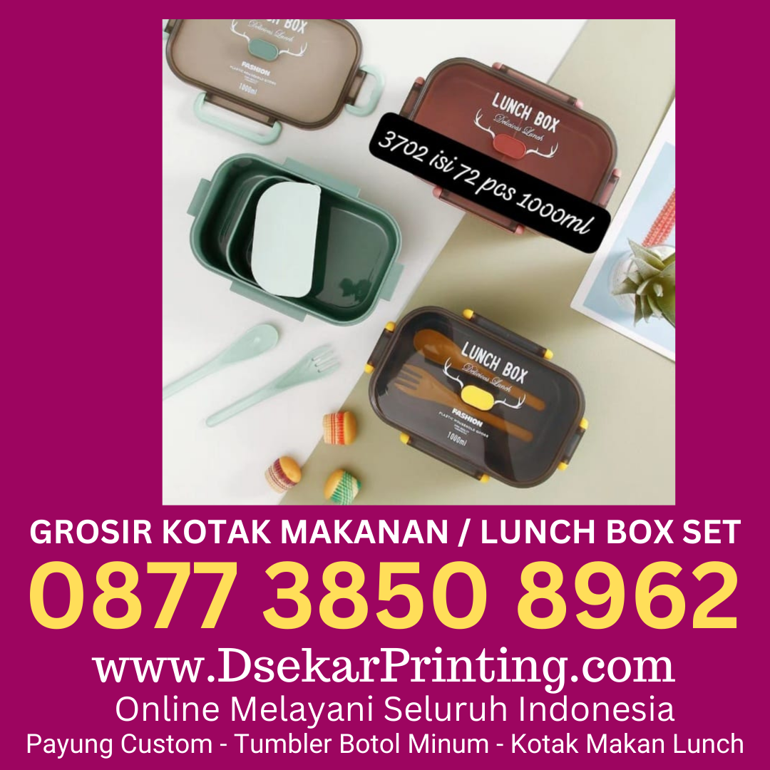 0877–3850–8962 (BERKUALITAS), Agen Kotak Makan Lunch Box set Amurang ...