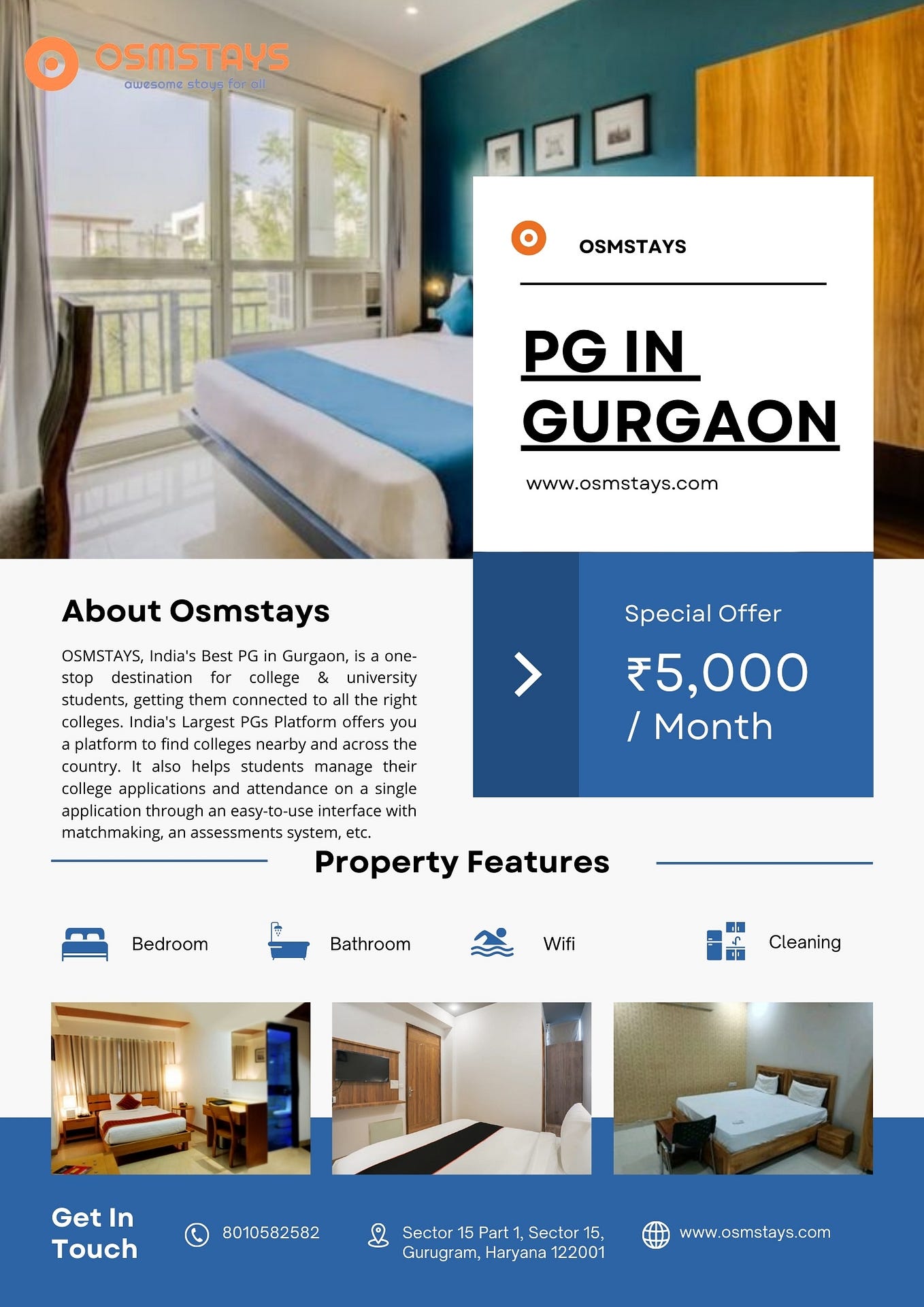 PG in Gurgaon - Info Osmstays - Medium