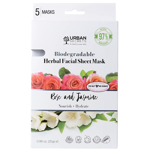 Lavender + Chamomile Biodegradable Herbal Facial Sheet Mask - The Urban ...