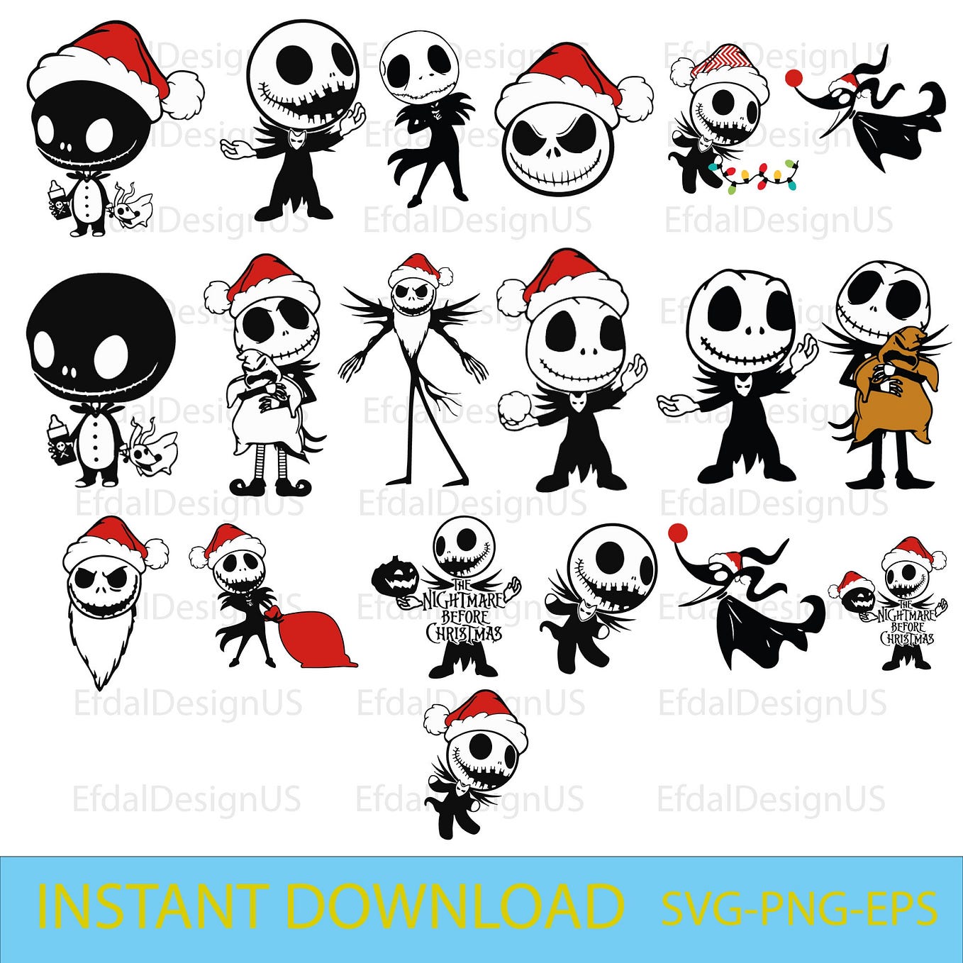 Nightmare Before Christmas svg bundle, Halloween svg, Jack Skellington ...