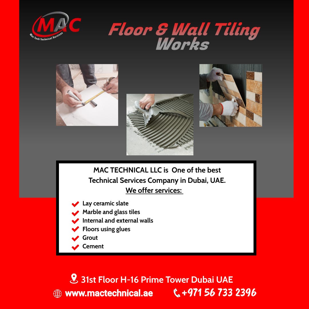Floor and Wall Tiling Works - MAC Technical Services UAE - Medium