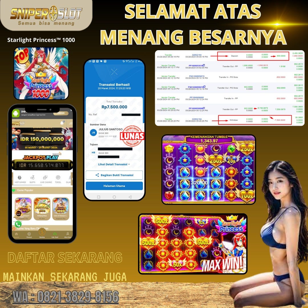 BUKTI JP MEMBER SNIPERSLOT HARI SABTU 16 MARET 2024 Selamat atas kemenangan besar yang di dapat ...